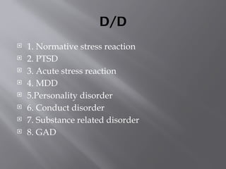 ADJUSTMENT DISORDER presentation pG student | PPTX