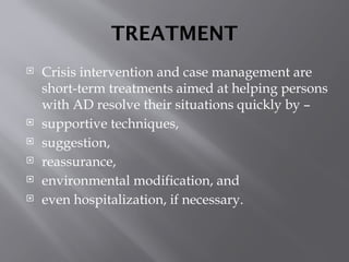 ADJUSTMENT DISORDER presentation pG student | PPTX