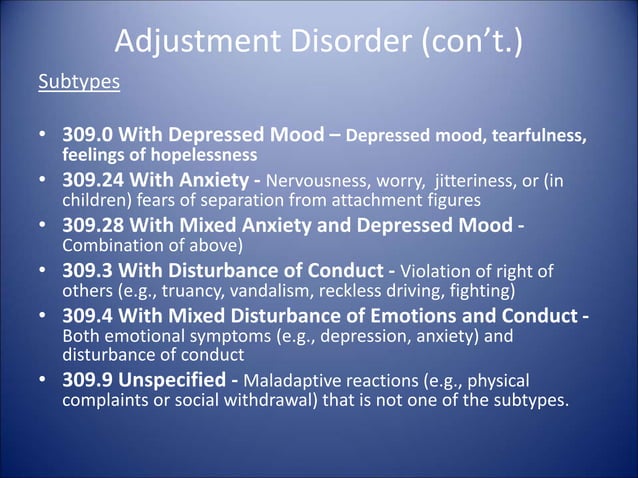 DSM Adjustment Disorders PSYCHIATRY .ppt