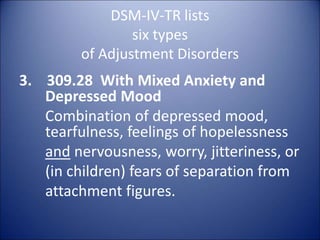 DSM Adjustment Disorders PSYCHIATRY .ppt