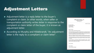 Adjustment letters | PPTX