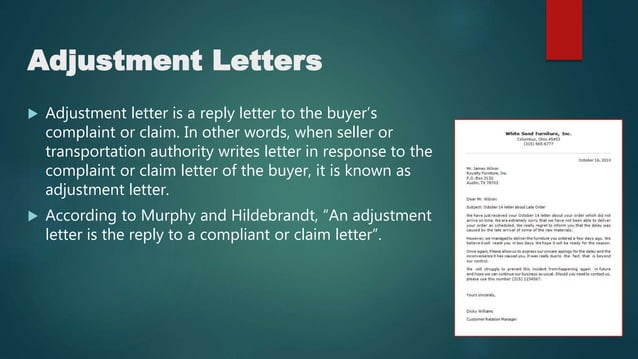 Adjustment letters | PPTX