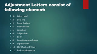Adjustment letters | PPTX