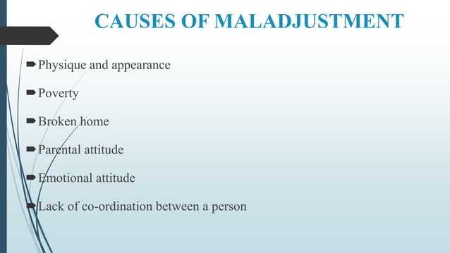 adjustment & maladjustment.pptx | Mental Health | Diseases and Conditions