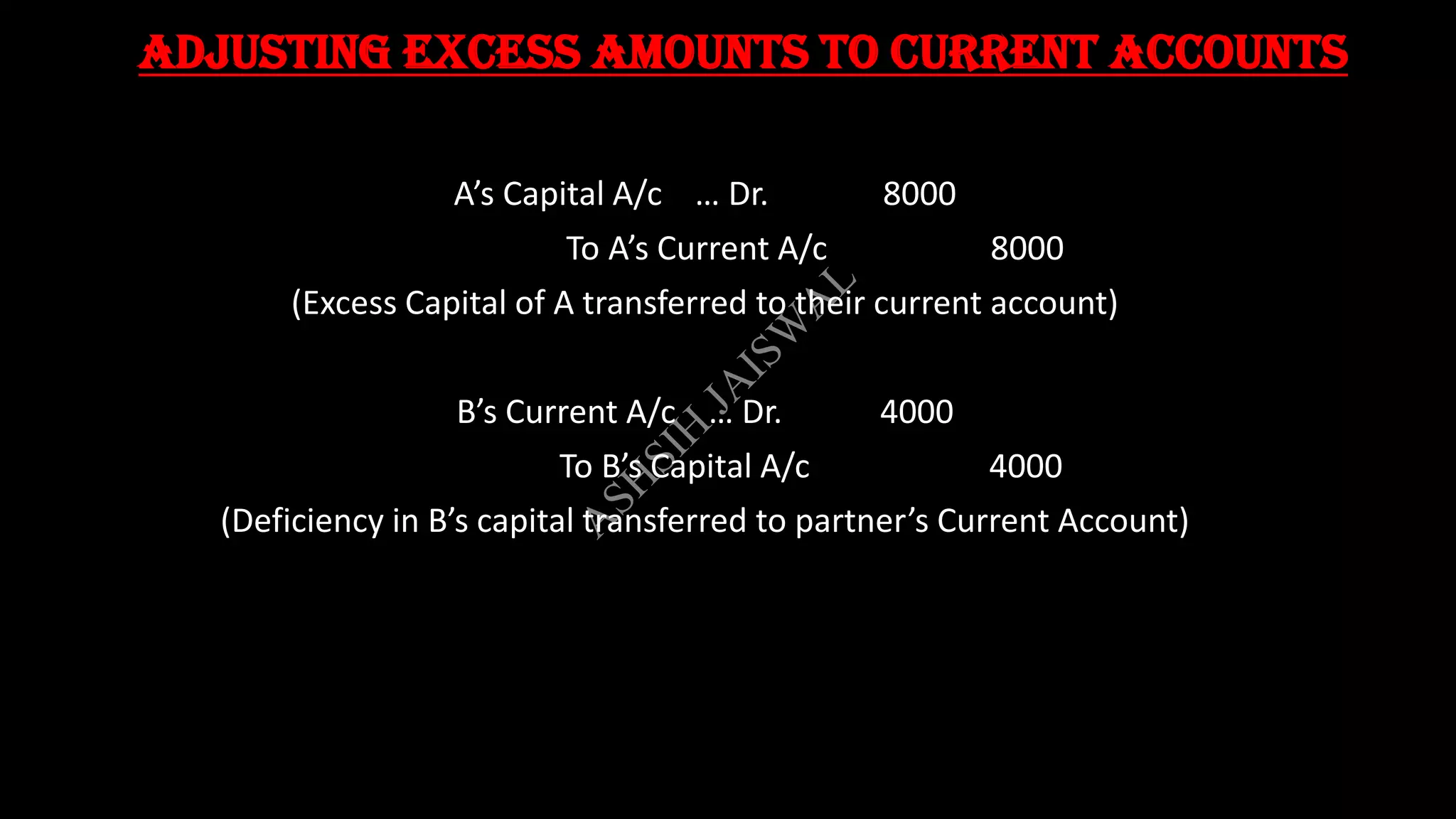 Adjustment of capital and preparation of balance sheet. (Accountancy) | PDF