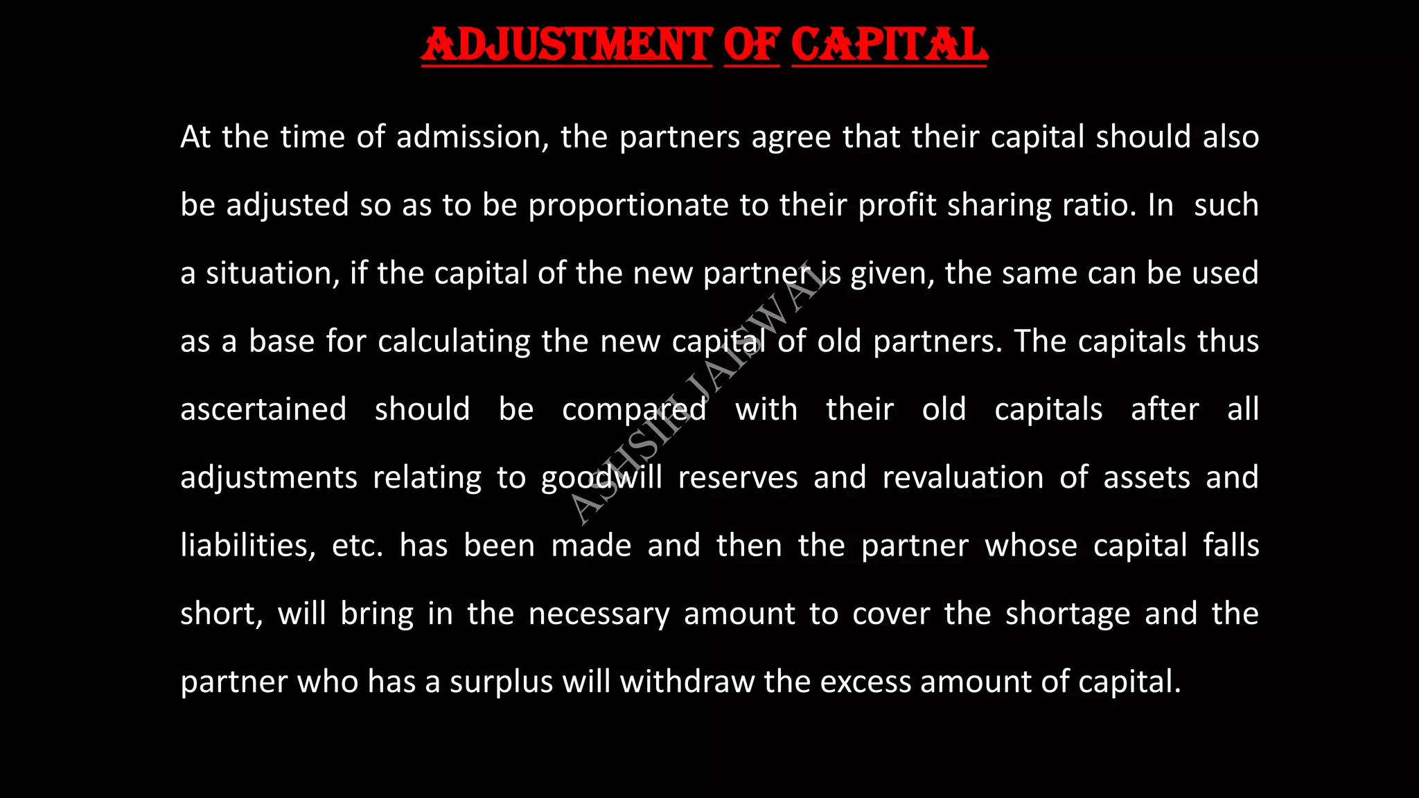 Adjustment of capital and preparation of balance sheet. (Accountancy) | PDF