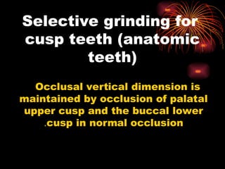 Adjustment of complete denture occlusion.ppt