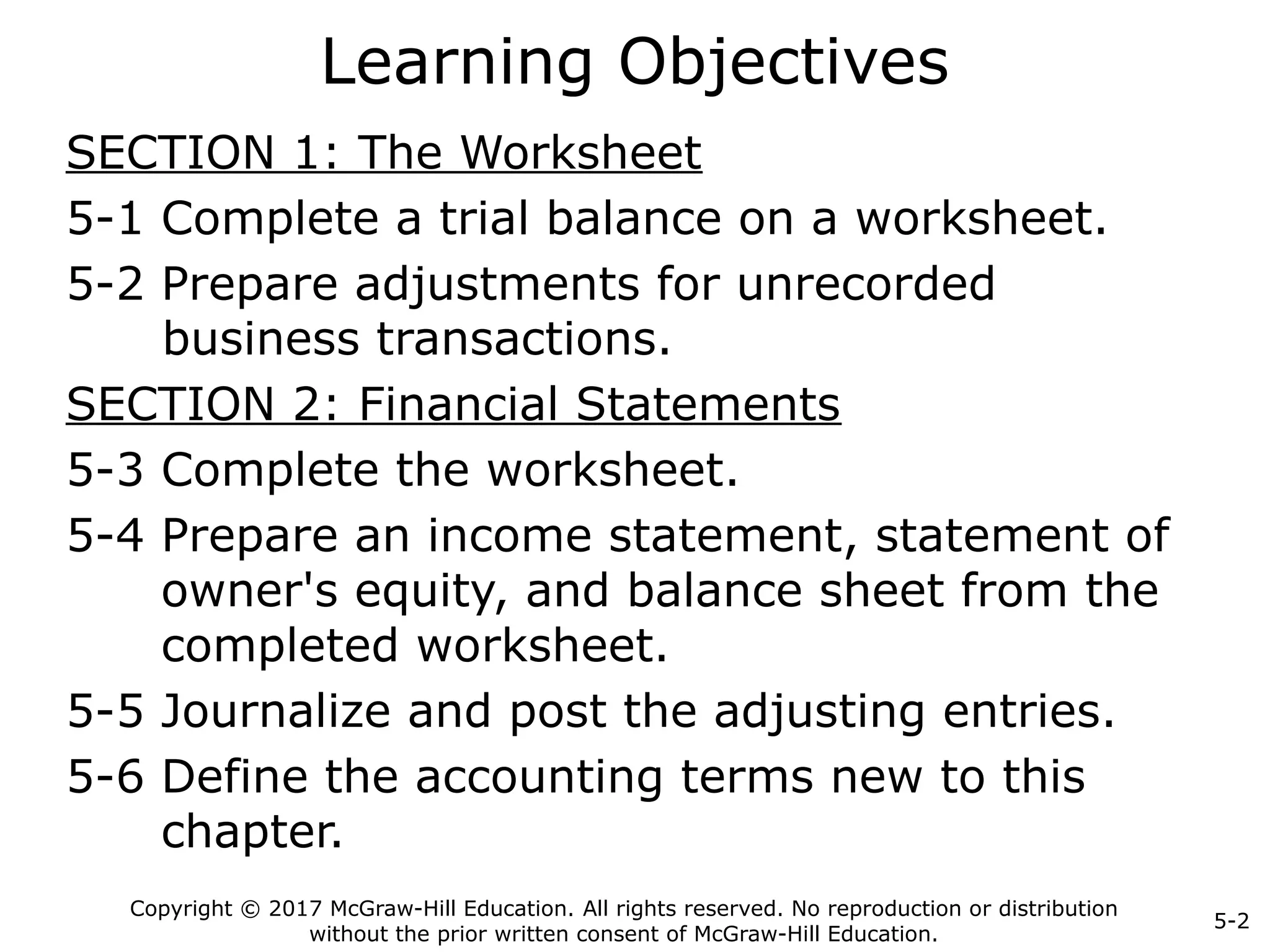 Adjustments and the Worksheet Adjustments and the Worksheet | PPTX