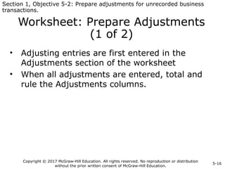 Adjustments and the Worksheet Adjustments and the Worksheet | PPT