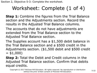 Adjustments and the Worksheet Adjustments and the Worksheet | PPT