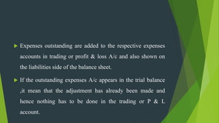Adjustments of Final Accounts | PPTX