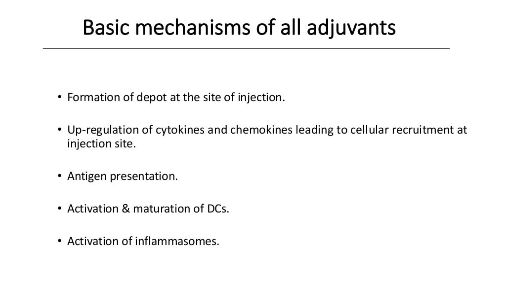 Mechanisms of Action of Adjuvants