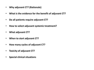 Adjuvant chemotherapy of breast cancer | PPTX