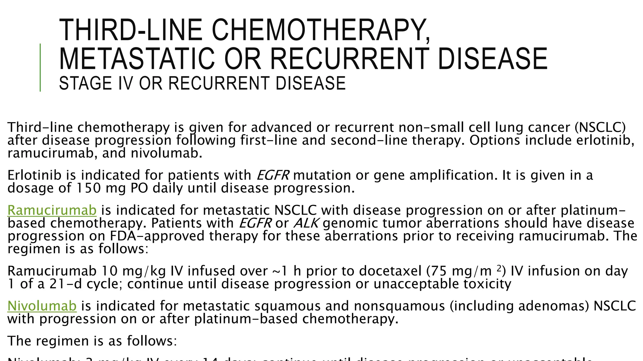 Chemotherapy Protocol of NSCLC | PPT