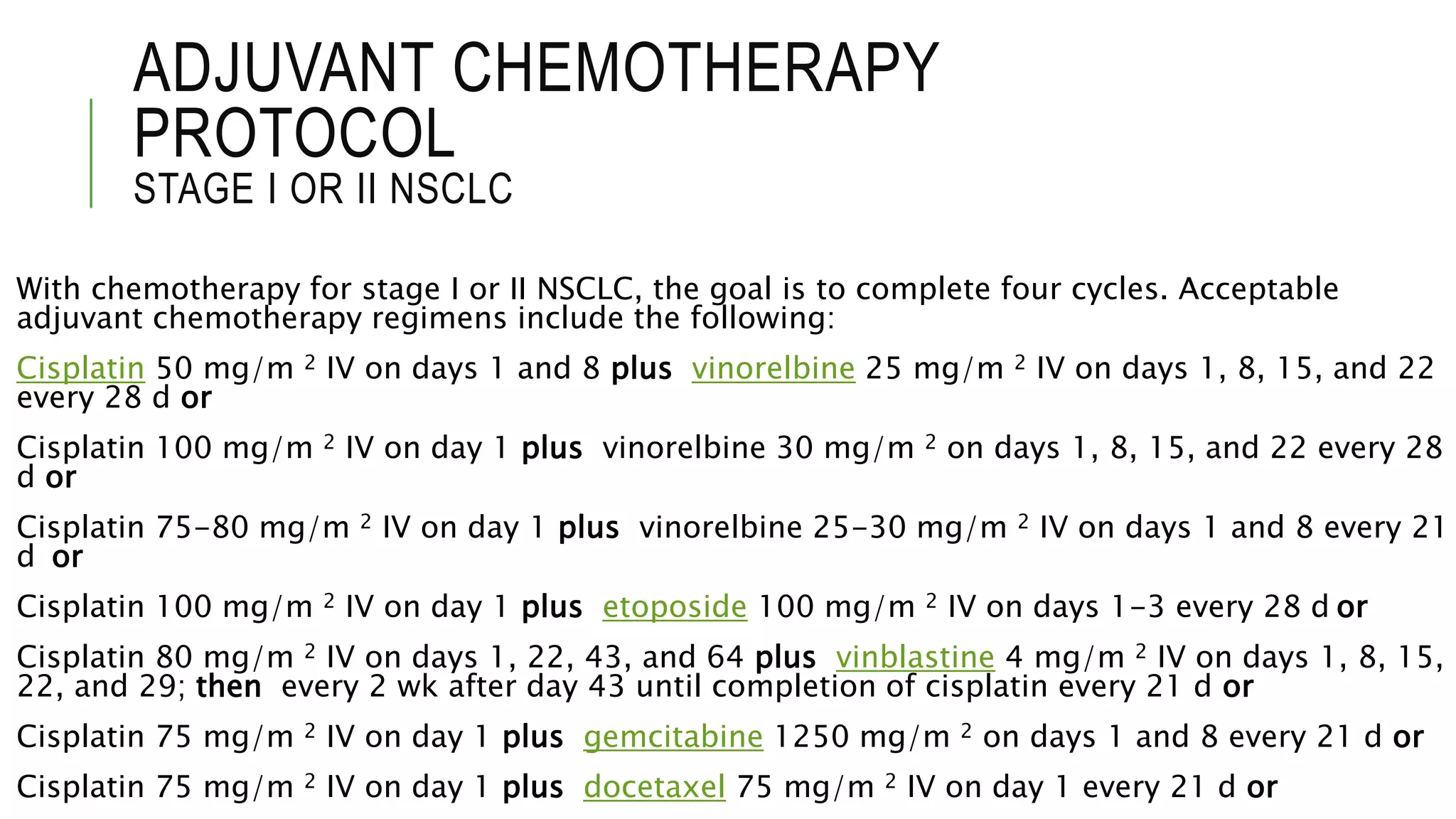 Chemotherapy Protocol of NSCLC | PPT