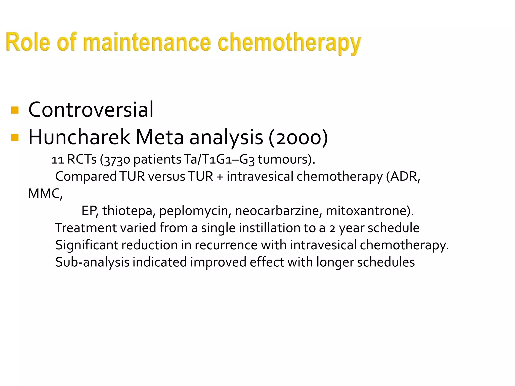 Adjuvant intravesical chemotherapy | PPTX