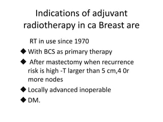 Adjuvant radiotherapy in cancer breast pptx | PPTX