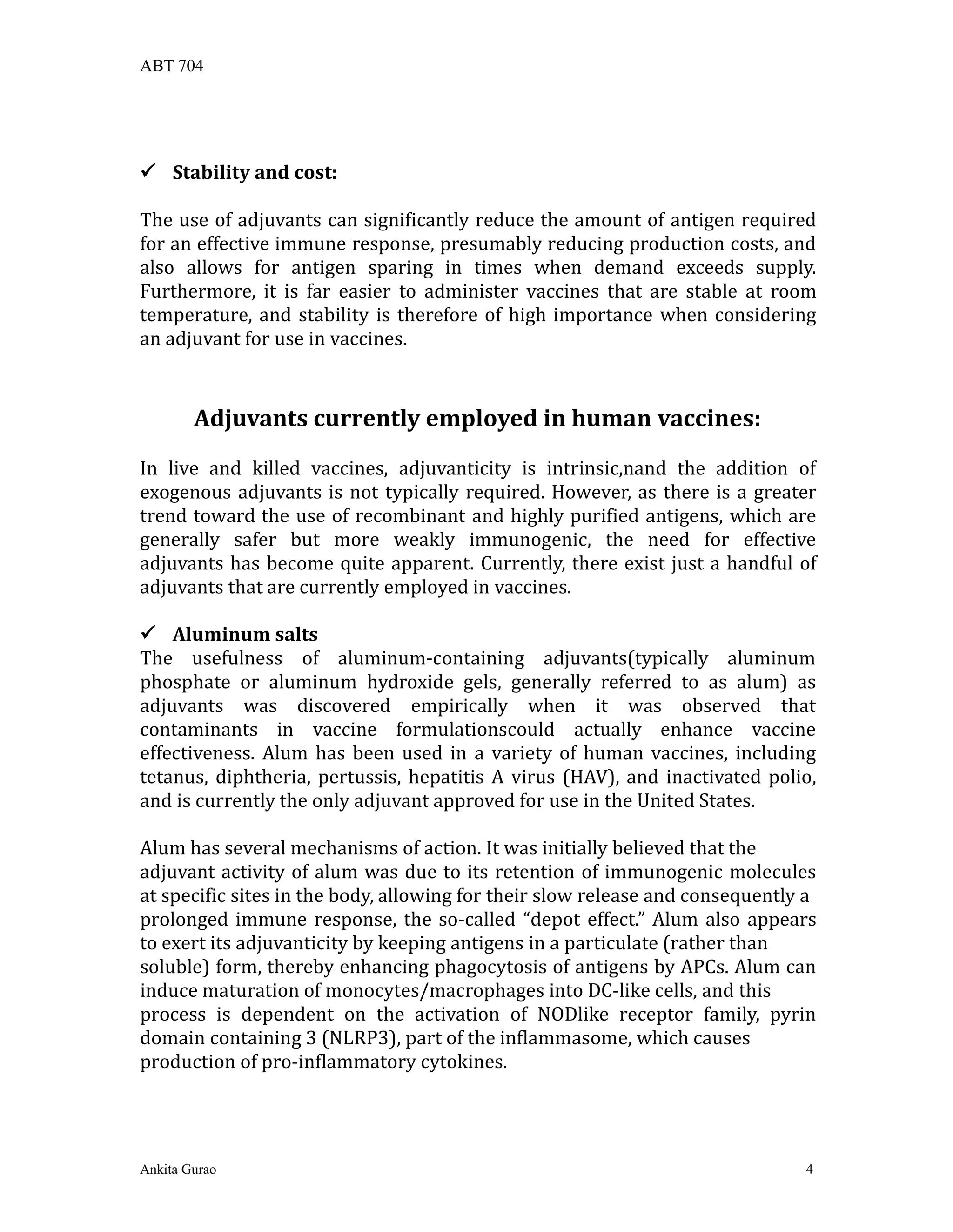 Adjuvants and thier applications | PDF