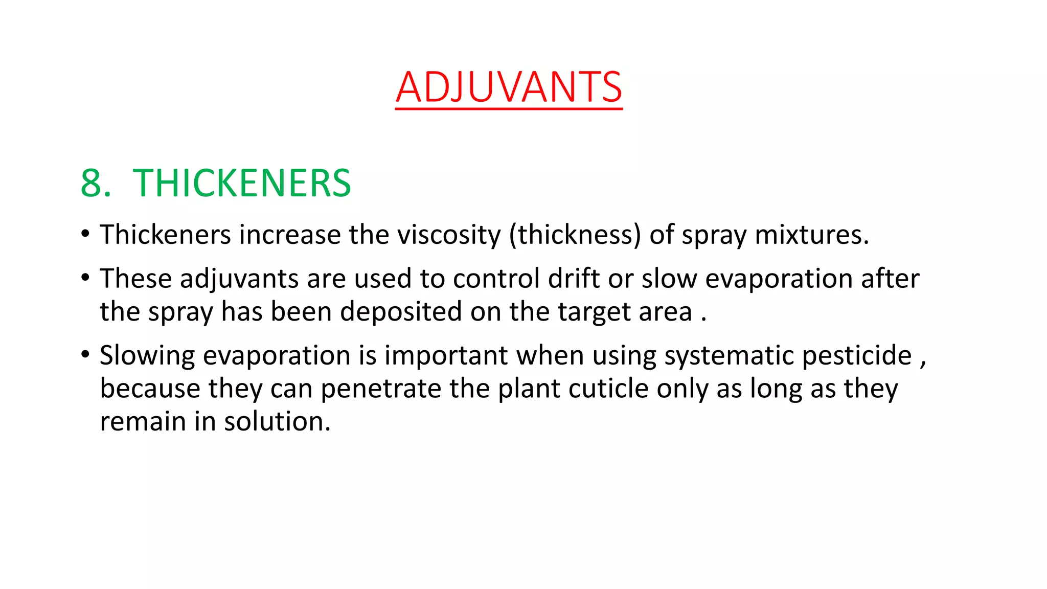 Adjuvants presentation | PPTX