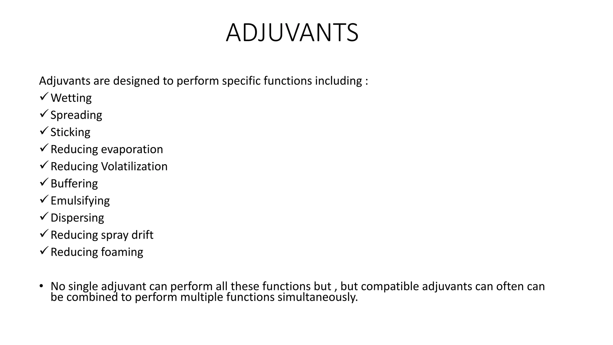Adjuvants presentation | PPTX