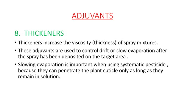 Adjuvants presentation | PPTX