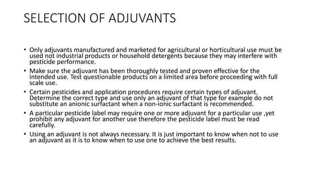Adjuvants presentation | PPTX