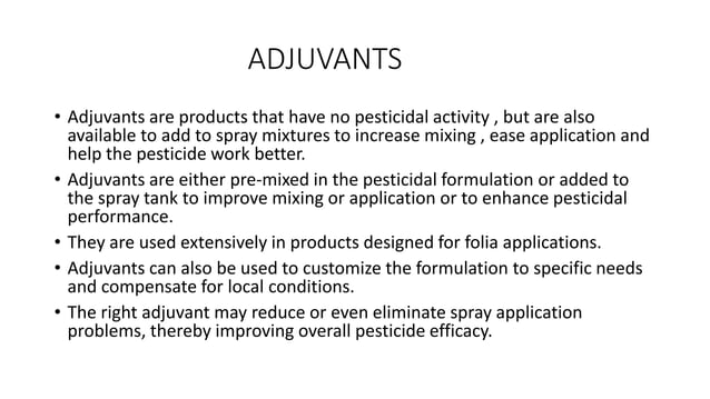 Adjuvants presentation | PPTX