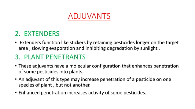 Adjuvants presentation | PPTX