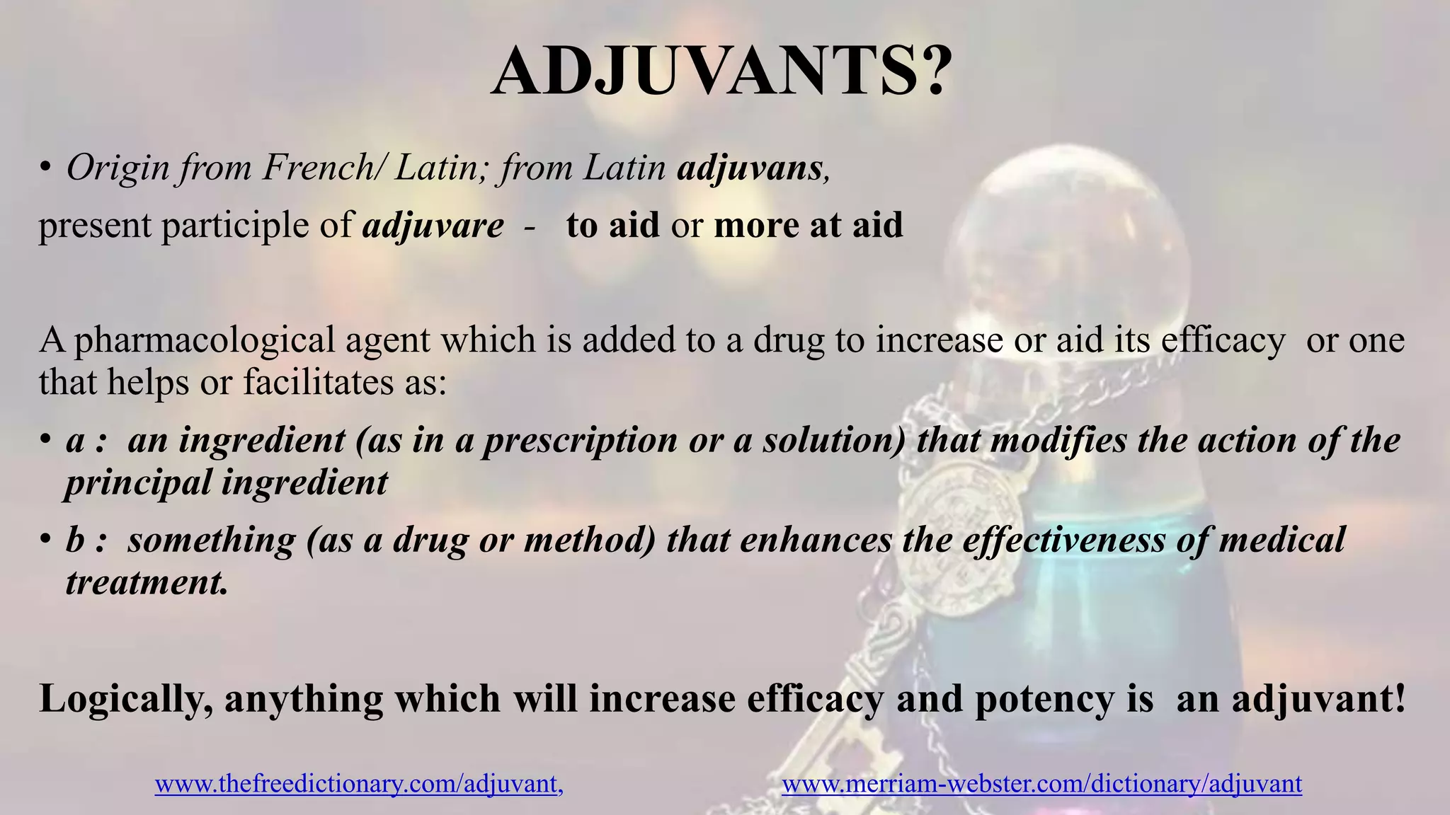 Evidence in combining the Adjuvants to Local anesthetics | PPTX