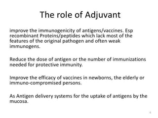 Adjuvants used for human vaccines | PDF