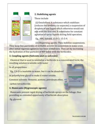 Adjuvants & Their use in herbicide | PDF