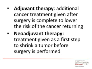 Adjuvant therapy - Dr. Roda Amaria | PDF
