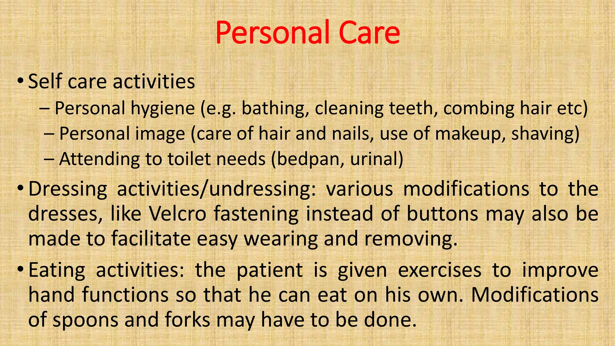 ADL- Activities of daily living. .ppt