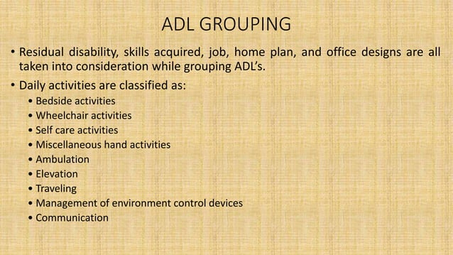 ADL- Activities of daily living. .ppt