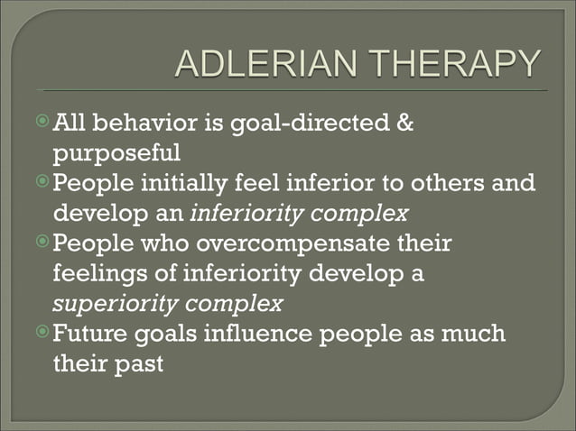 Adlerian Therapy