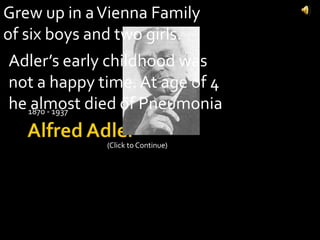 Background About Alfred Adler | PPTX