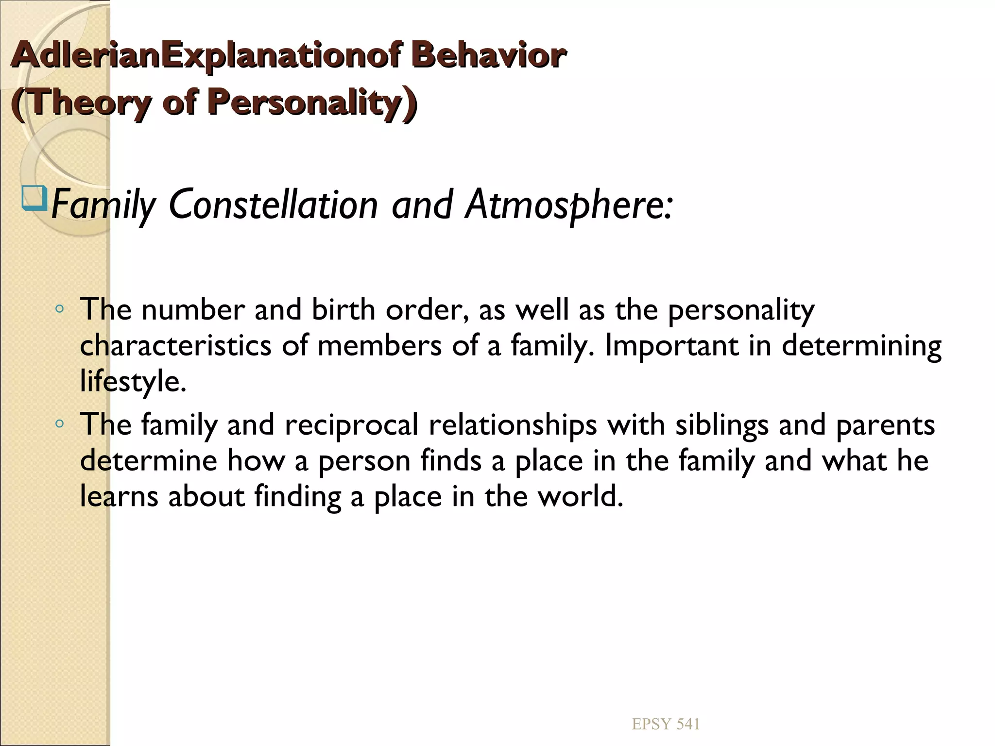 Adlerian theory of personality | PPT