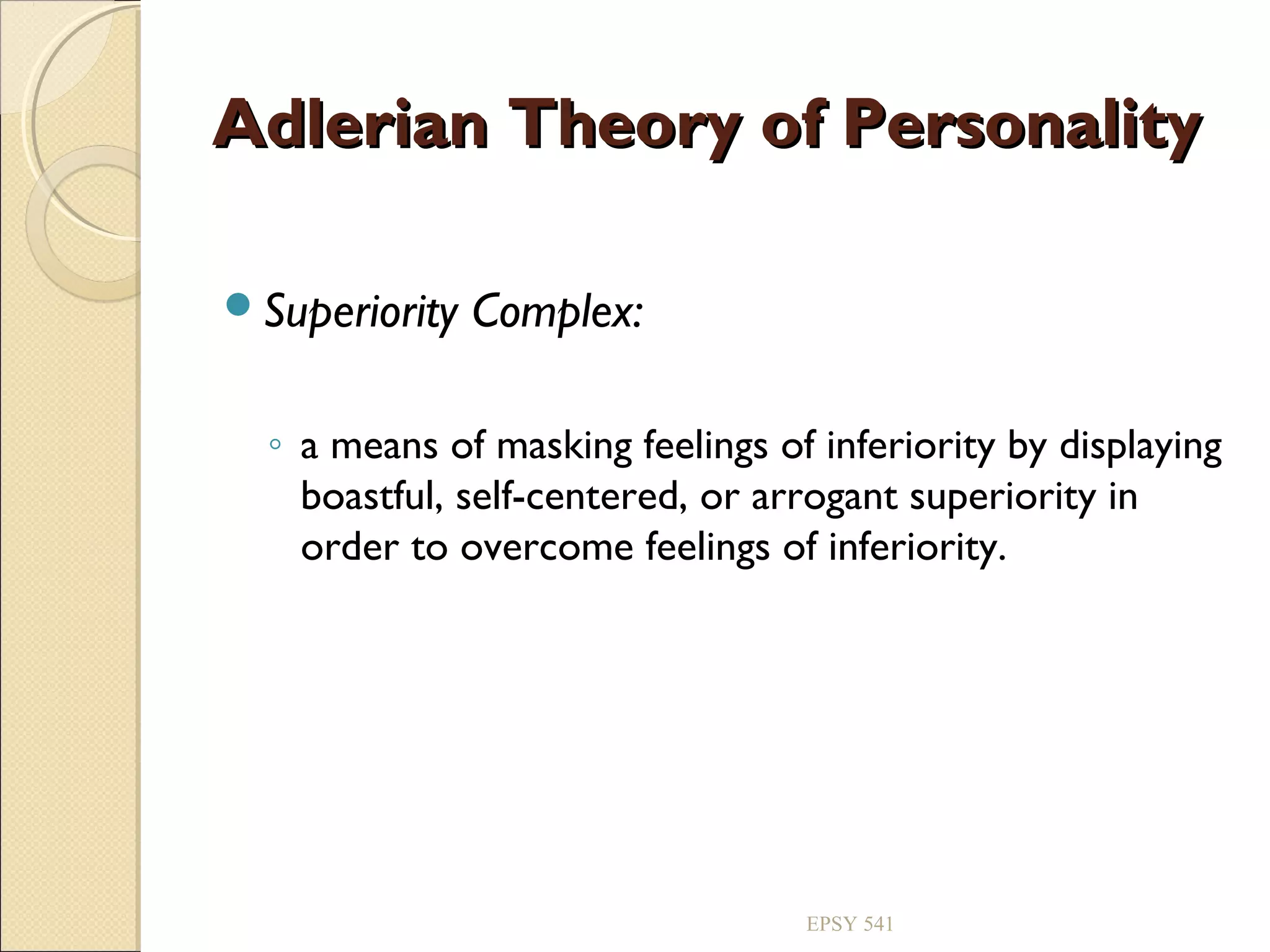 Adlerian theory of personality | PPT