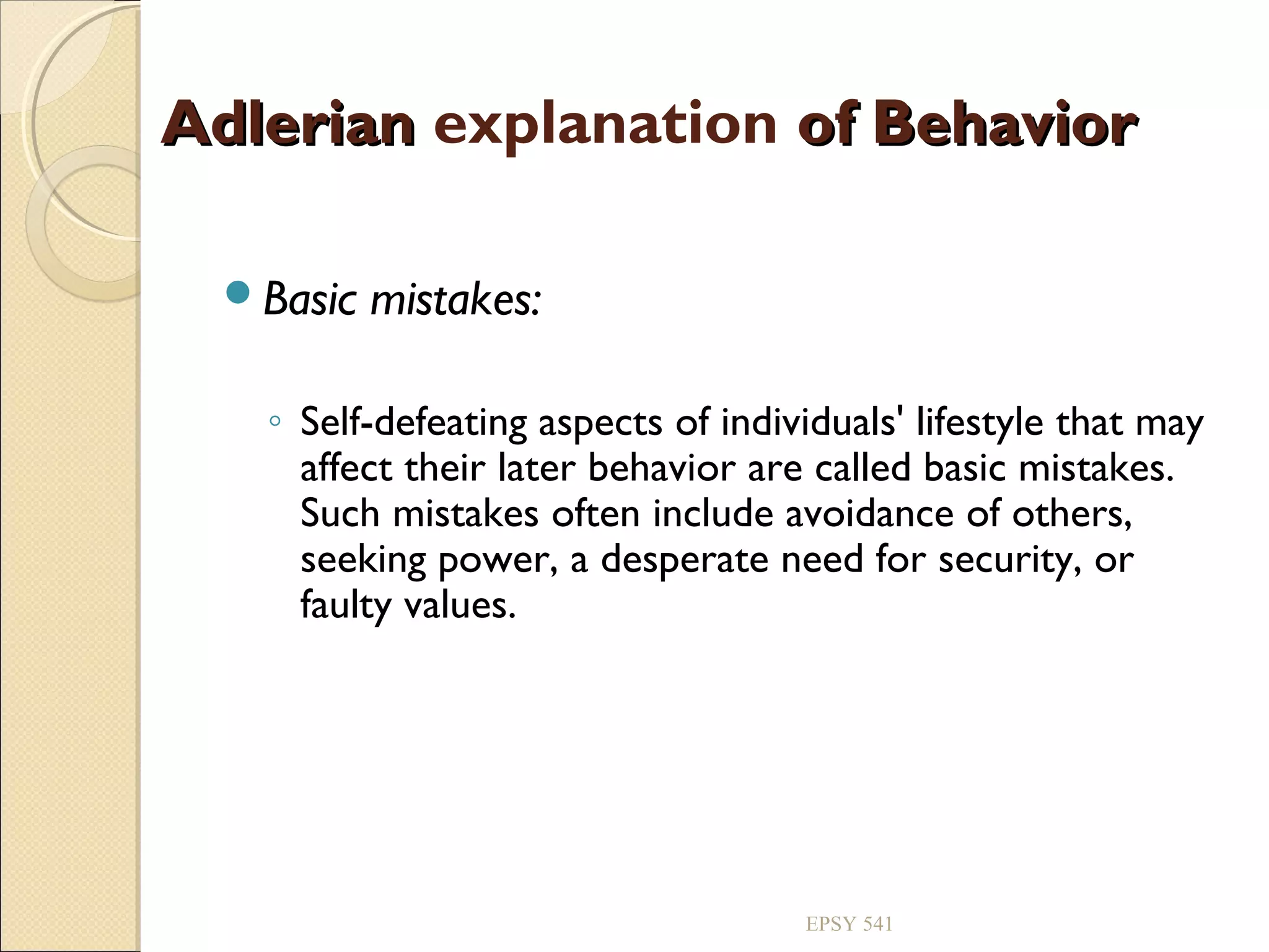 Adlerian theory of personality | PPT