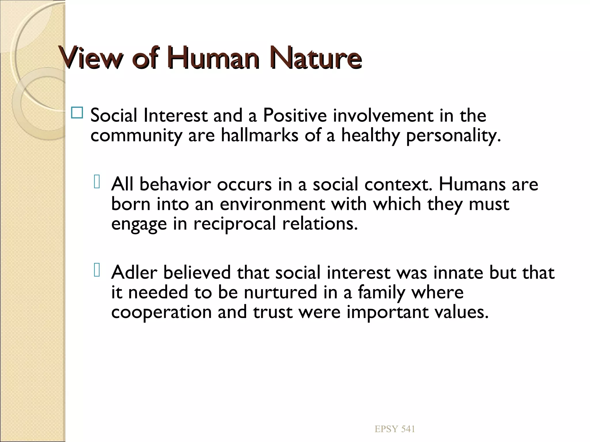 Adlerian theory of personality | PPT