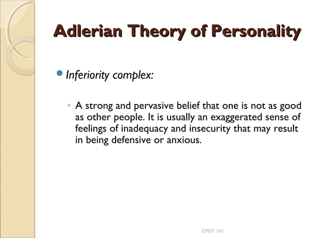 Adlerian theory of personality | PPT