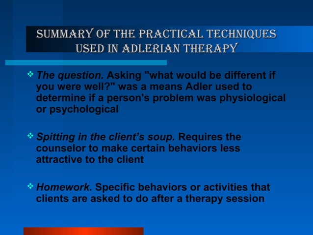 Adlerian therapy | PPT