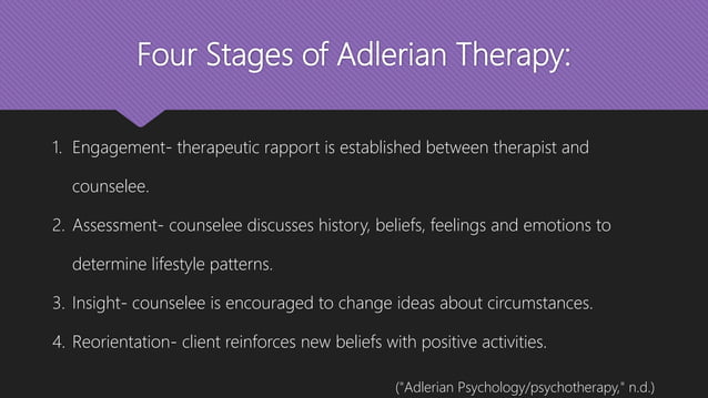 Adlerian Therapy