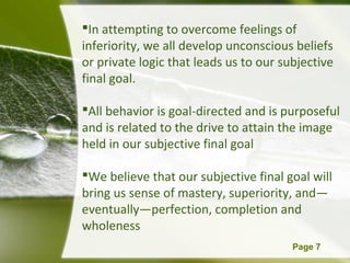 Adlerian therapy report.palencia | PPT