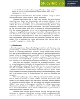 Adler Individual Psychology Origins Of Social Interest Importance Of ...