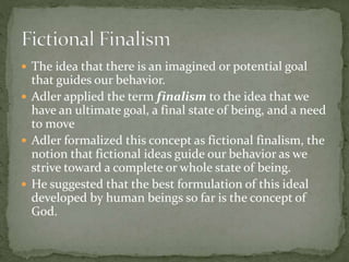 Adler’s individual psychology | PPTX