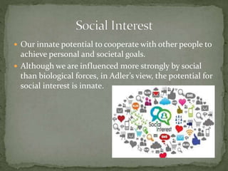 Adler’s individual psychology | PPTX