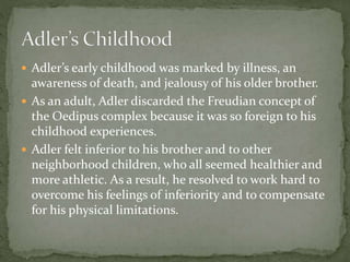 Adler’s individual psychology | PPTX