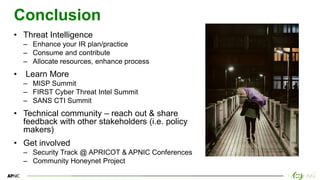 33rd TWNIC IP OPM: Practical Incident Response & Threat Intelligence | PPT