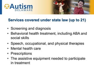 Autism Delaware: New State Insurance Law | PPT